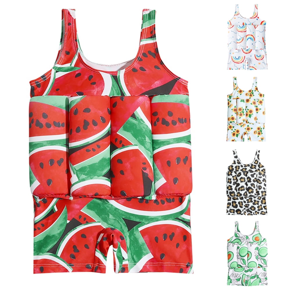GYRATEDREAM Kids Float Swimsuit Buoyancy Sticks for Baby Girls One ...
