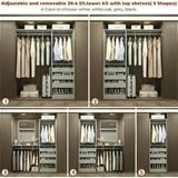 iSunirm 5FT Closet System with 3 Wooden Drawers, Reversible Closet ...