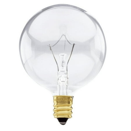 40W G16 Candelabra Base White Globe Light Bulbs - 6 Pack | Walmart Canada