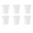 Sterilite 5.5 Gallon White Ultra Plastic Wastebasket Trash Can (12 Pack ...