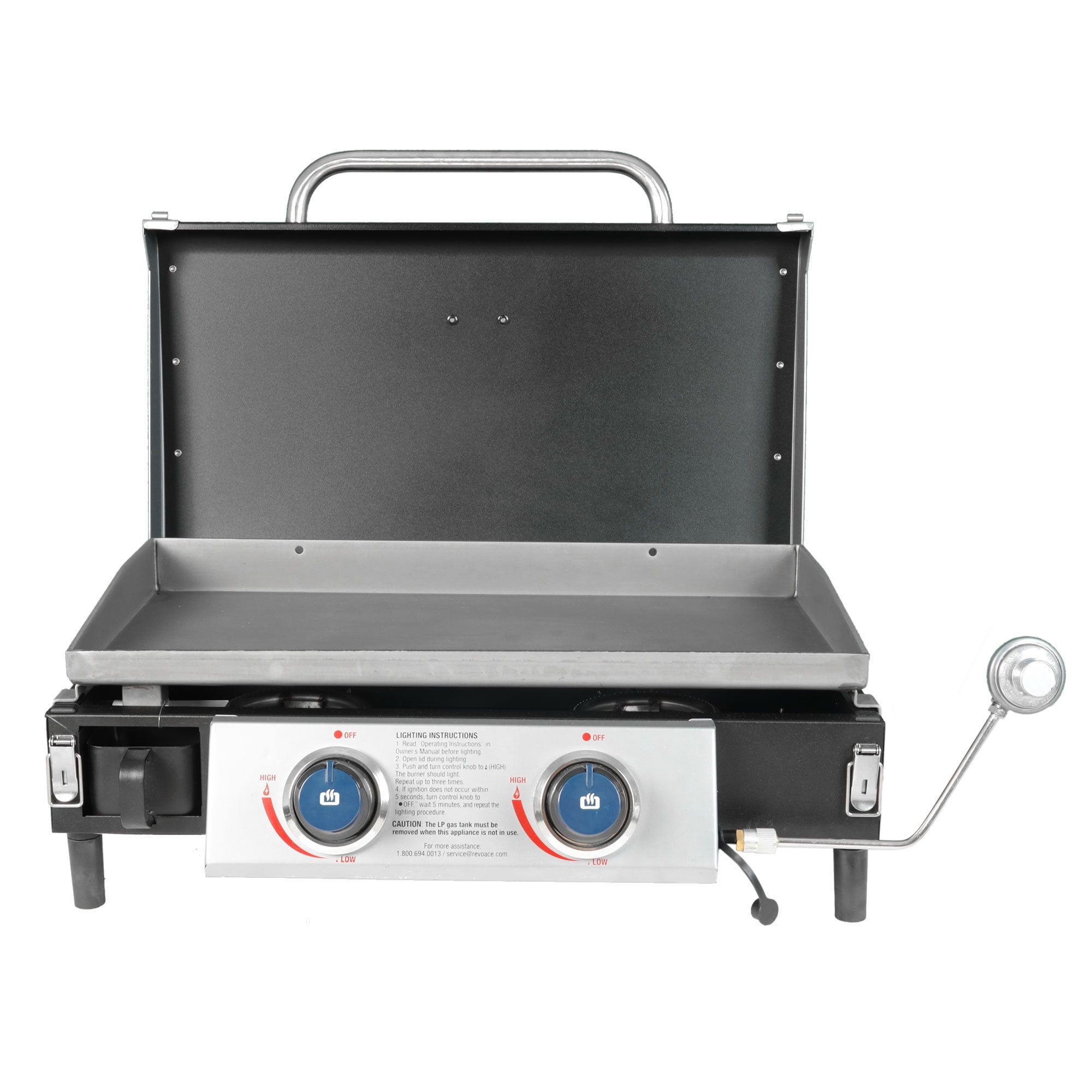 Razor Griddle, Gas Grill, GGT2131M, 25 Inch Portable 2 Burner - Walmart.com