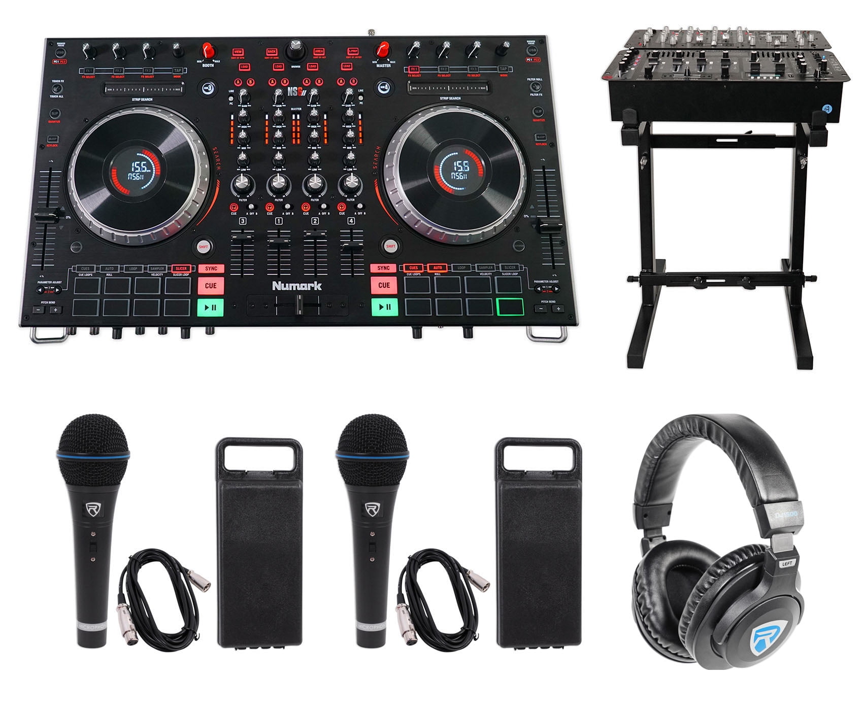 Numark NS6II DJ Controller+LCD Display+Serato Software+Stand ...