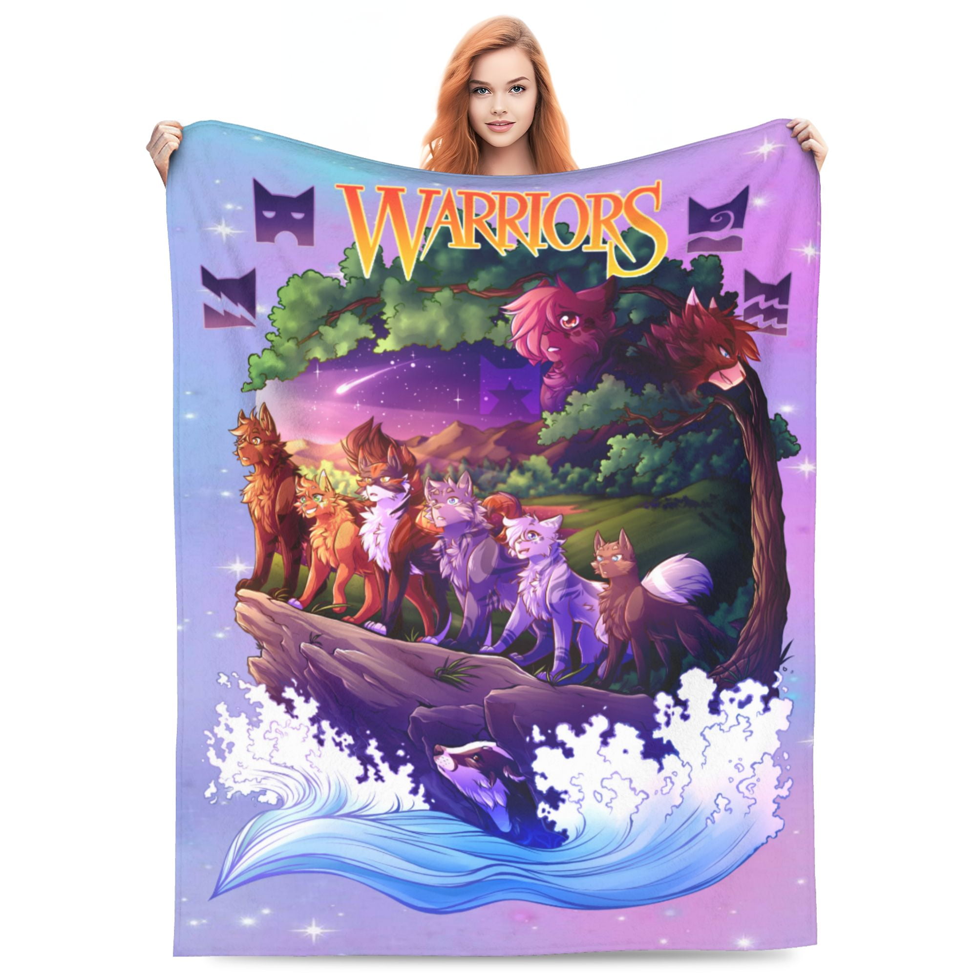 Click here for Officials Warrior Cats Blanket Lightweight Throw B... prices