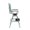 COSCO Stylaire Steel Retro Chair Step Stool with Flip-Up Vinyl Seat ...