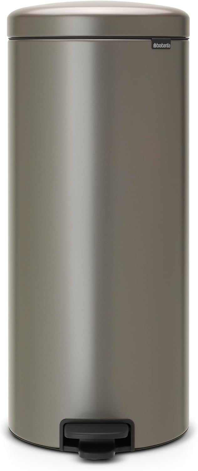 Brabantia New Icon Step Trash Can (8 Gal/Platinum) Soft Closing Kitchen ...