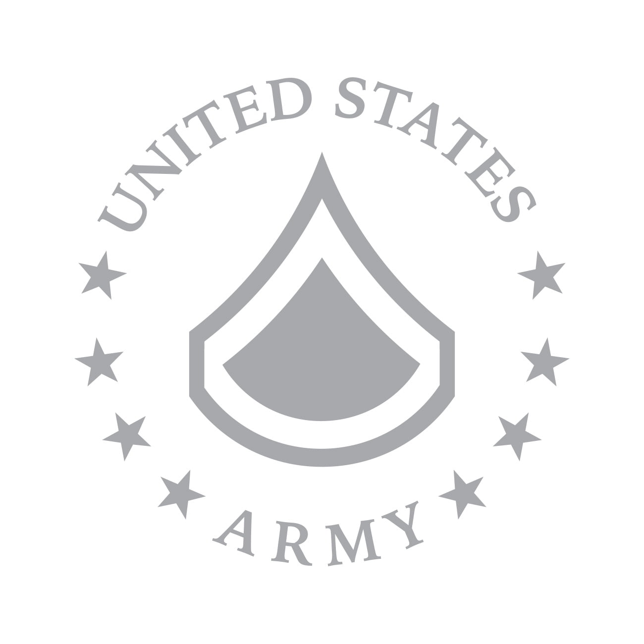 E-3 Private First Class US Army Rank Sticker Decal Die Cut - Self ...