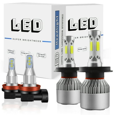 For 2007-2014 Honda Crv CR-V LED Headlight Kit 6000K White High/Low Beam + Fog Light Bulbs 4pc ...