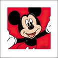 Mickey Mouse - Disney Art Print / Poster (Red Background) (Size: 16" X ...