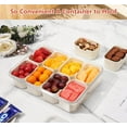 1Pcs Divided Serving Tray with Lid and Handle - Portable Snackle Box ...