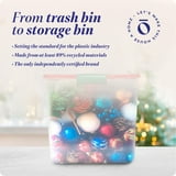 HOMZ 31 Quart Holiday Clear Plastic Storage Container with Red Lid (4 ...