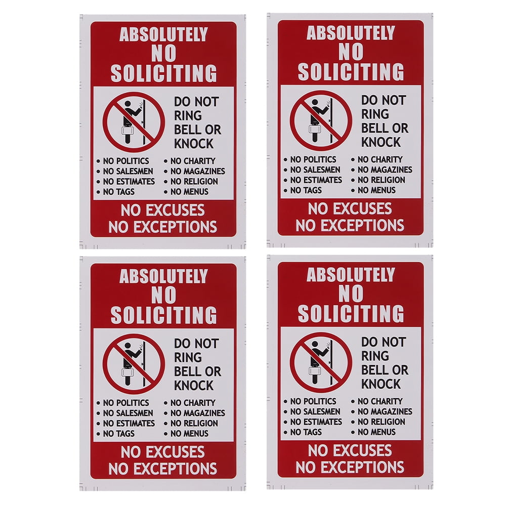 Click here for Fomiyes 4pcs Absolutely No Soliciting Stickers No... prices