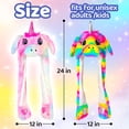 2 Pack Unicorn Ear Moving Hat Plush Ears Jumping up Hat Two Style ...