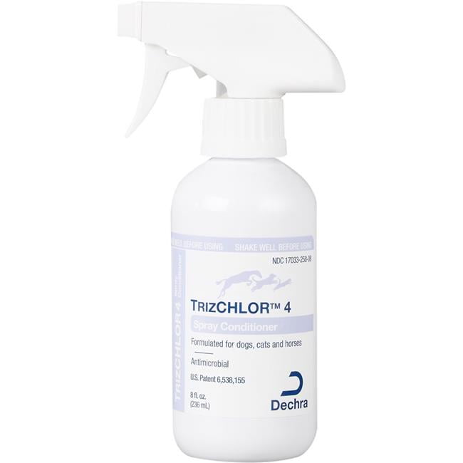 Dechra 192959807790 TrizCHLOR 4 Spray Conditioner for Cats & Dogs, 8 oz ...