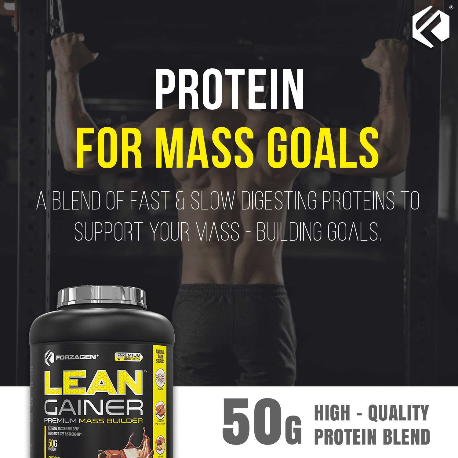 Forzagen Lean Gainer Premium Mass Builder 8 Lbs, 2 | Ubuy Nepal