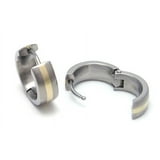 Titanium Kay Titanium 14K Gold Inlay 14mm Brushed Finish Chrome Color ...