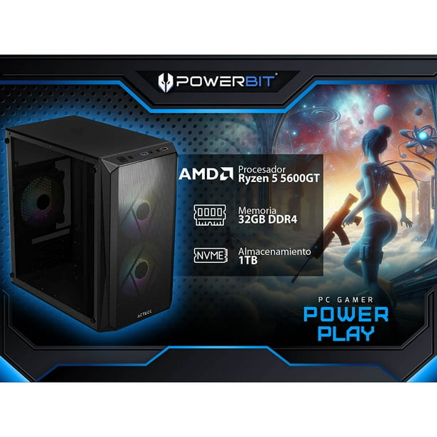 PC Gamer Powerbit Power Play: Procesador AMD Ryzen 5 5600GT, 32GB, SSD ...