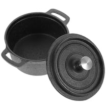 Lodge American Made Cast Iron Melting Pot with Dishwasher Safe Silicone ...