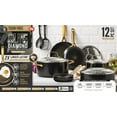 Blue Diamond Gold Edition Ceramic Nonstick 12 Piece Cookware Set, PFAS ...