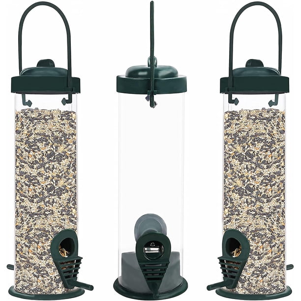 Outdoor Hanging Bird Feeders (3 Pack) - 12 Oz Capacity - 2 Feeders ...