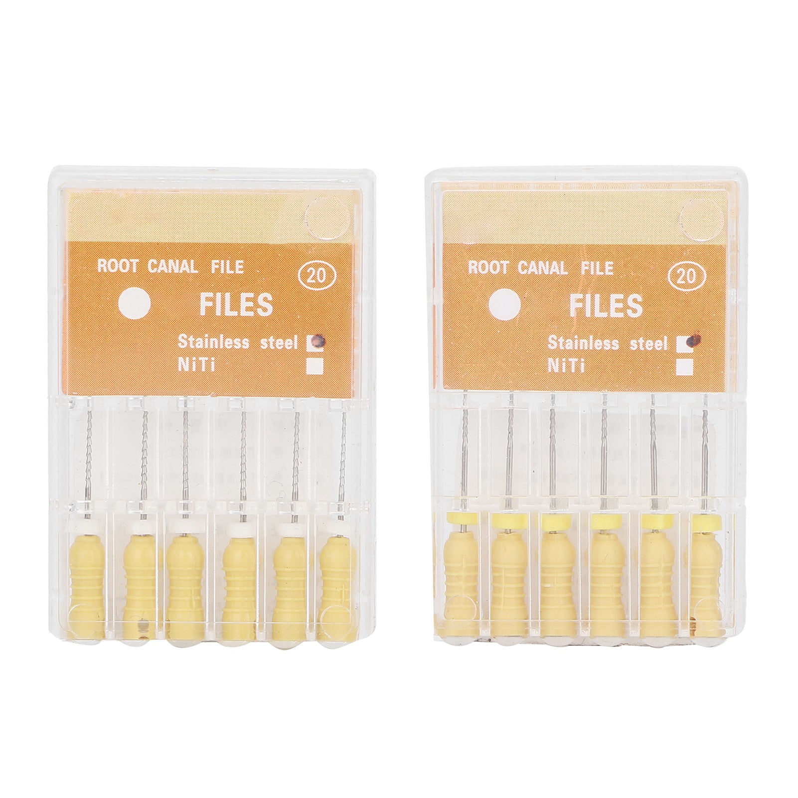 #20 H‑Files Root Canal File Stainless Steel Professional Dental Endo ...