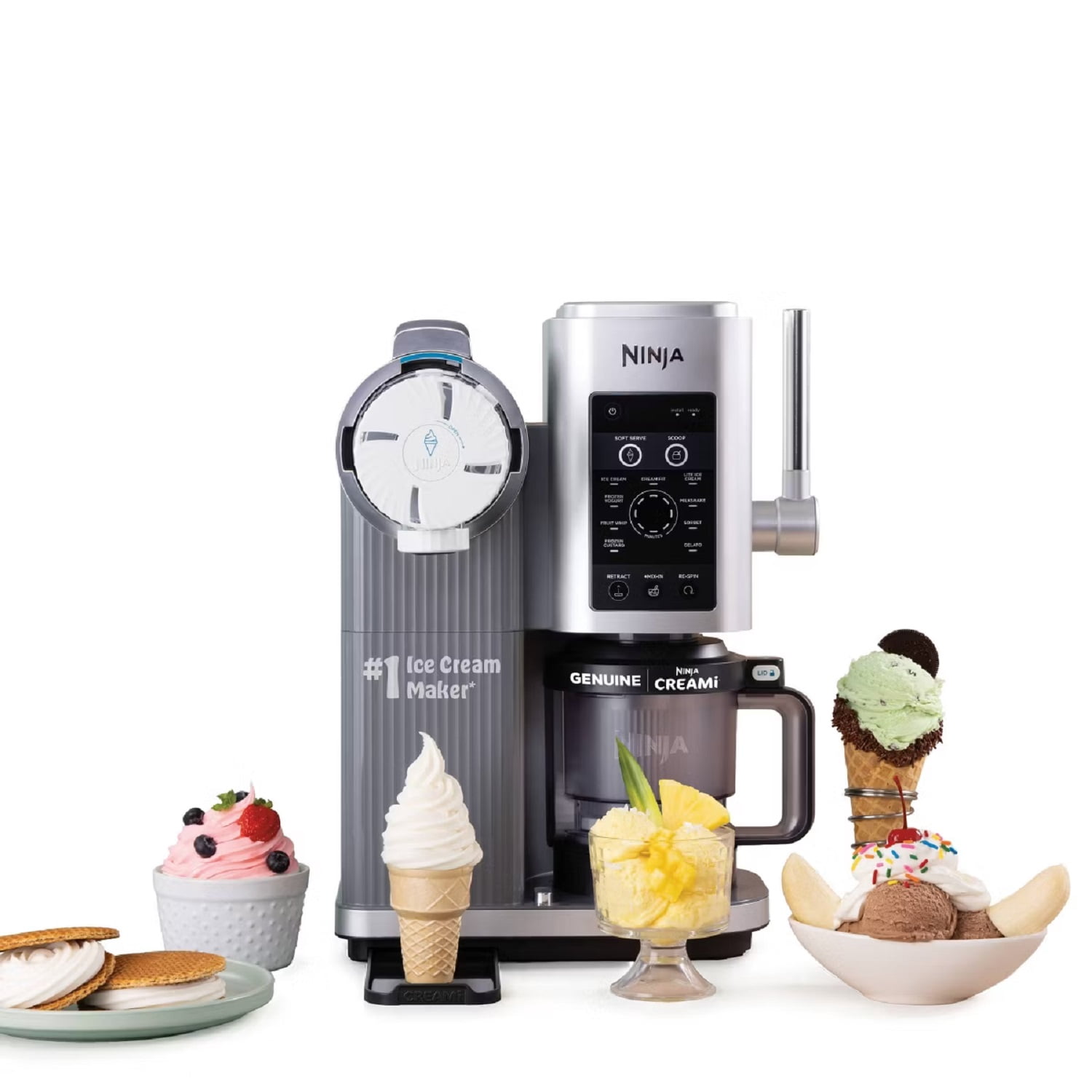 Open Box Ninja CREAMi Scoop & Swirl Ice Cream and Soft Serve Maker 13 ...