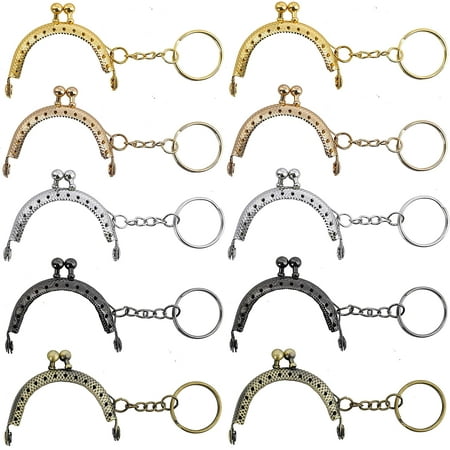 Tatum88 Metal Bow Frame Kiss Clasp Semicircular Lock Purse Bag Frame ...