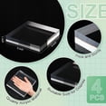 4 Pcs 5 x 5 x 1 Inches Acrylic Square Display Block Clear Polished ...