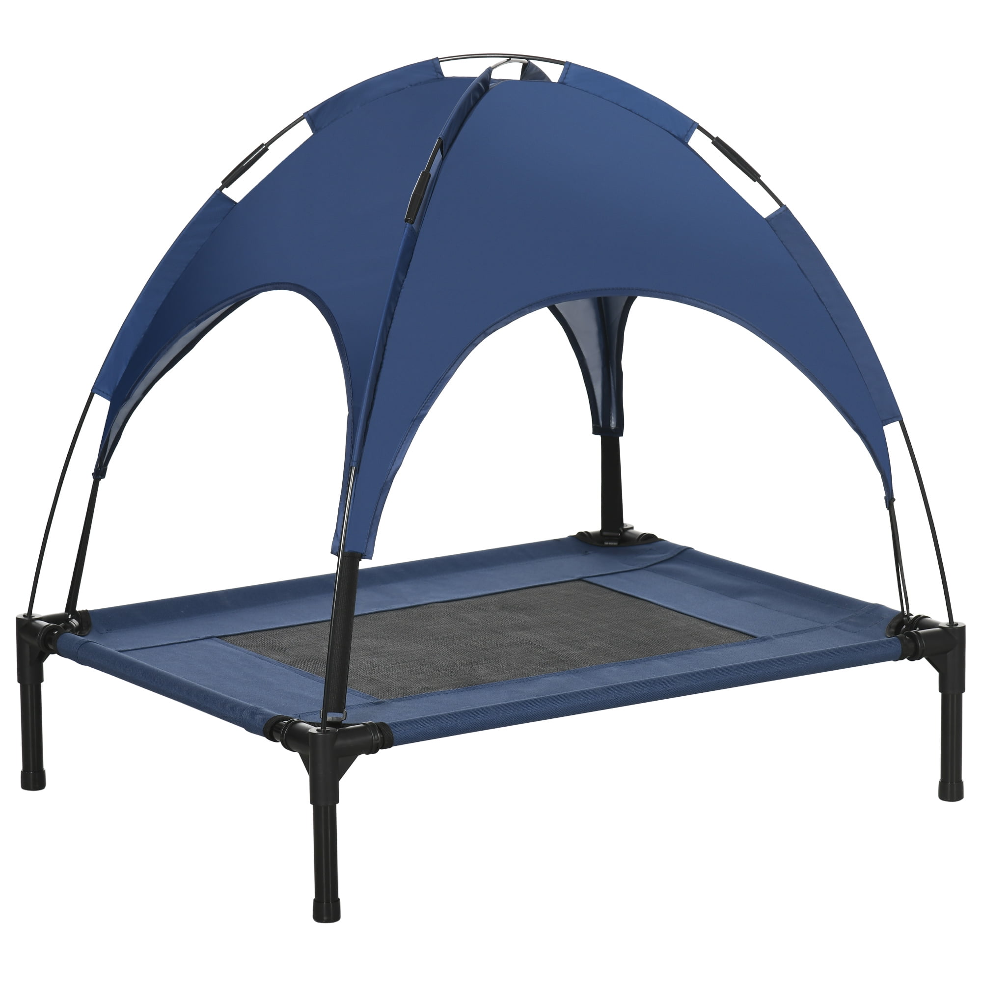 Click here for Pawhut Elevated Cooling Pet Bed With Canopy For Me... prices