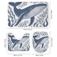 Chilfamy 4PCS Whale And Kelp Forest Waterproof Shower Curtain Sets with ...