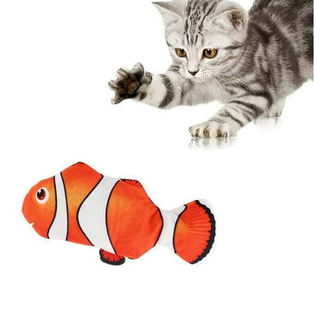 Cat Fish Toy 30cm Automatic Electronic Vibrating Dancing Action Toy ...