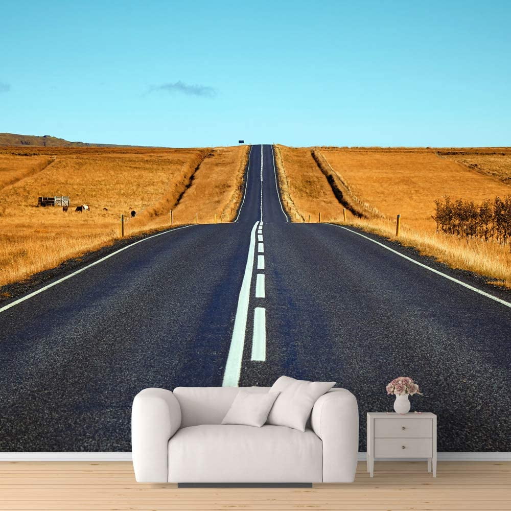 Idea4wall 4pcs Highway Peel and Stick Wallpaper Removable Wall Murals ...