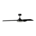 56 inch Ceiling Fan with Light Kit-Midnight Black Finish Bailey Street ...