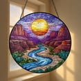Desert Canyon Scene Stained Glass Window Suncatcher – Nature Decor ...
