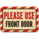 Please Use Front Door Sign - Walmart.com