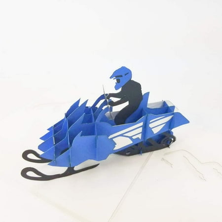3D Snowmobile Pop Up Birthday Card, Father's Day Card, Anniversary Card ...