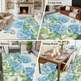 6x9 Area Rugs for Living Room, Blue Floral Non Slip Area Rugs for ...