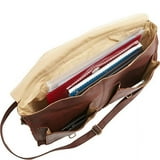 Sharo Soft Leather Laptop Messenger Bag and Brief Extra Wide for 17" Laptop - Walmart.com