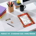 A4 File Binder 2Pack Pouch Pencil Work & Study File Pouch Cheerful Hand ...