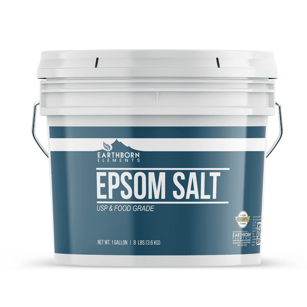 Earthborn Elements Epsom Salt 1 Gallon Bucket, 8lb, Magnesium Sulfate ...