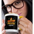 3drose, Fiesta Squad Yellow, White Text. Colorful Sombrero on Black Art ...
