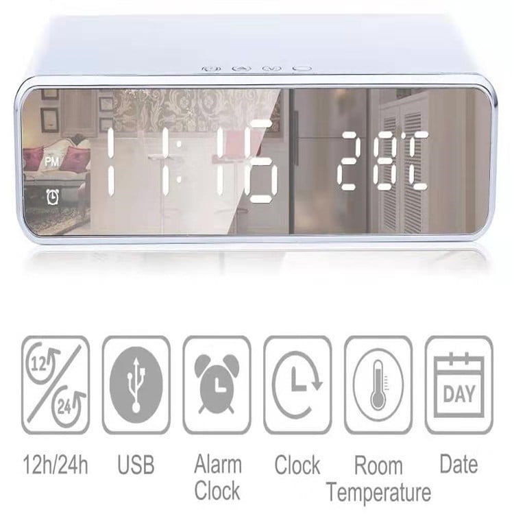 PEPISKY Multifunctional Desktop Time Clock with Thermometer Wireless ...