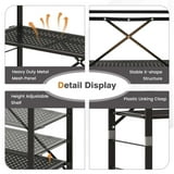 Costway 2 PCS Foldable Storage Shelves Adjustable Collapsible Organizer ...