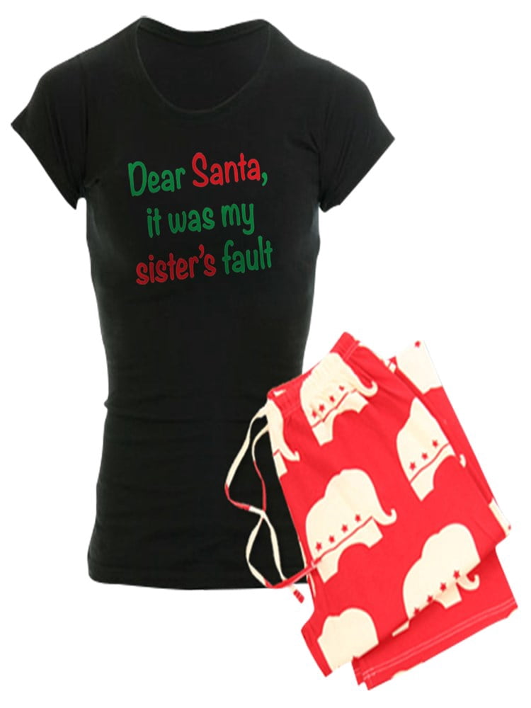 CafePress - Dear Santa, It Was My Sisterâ€™S Fault - Women's Dark ...