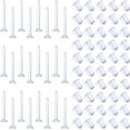 100pcs Plastic Earrings Retainers Transparent Clear Acrylic Ear Lobe ...