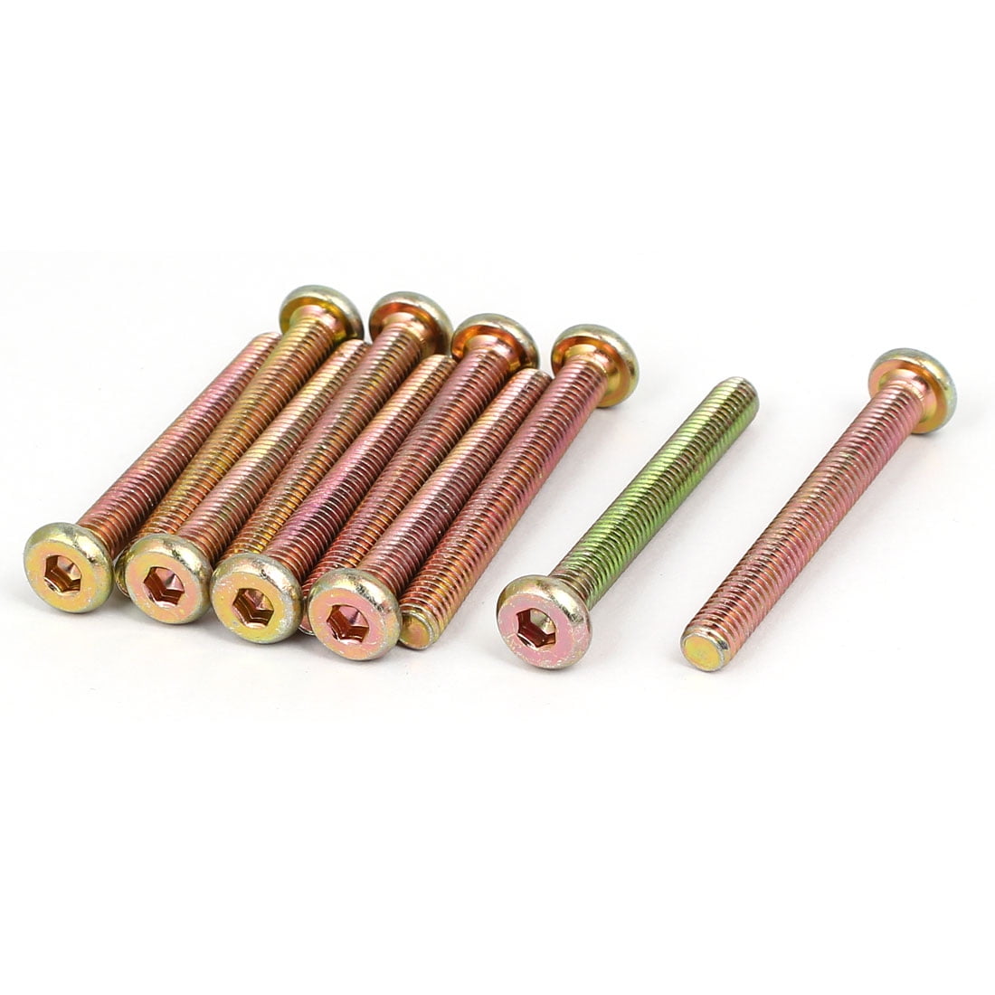 M6 x 50mm Fully Thread Hex Socket Drive Flat Head Screws Bolts ...