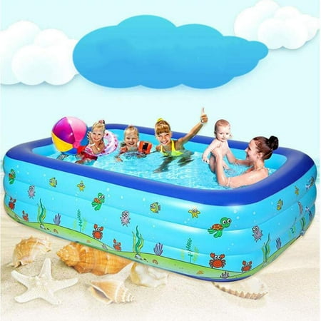 Inflatable Swimming Pool Rectangular Large Adult Swimming Pool Home ...