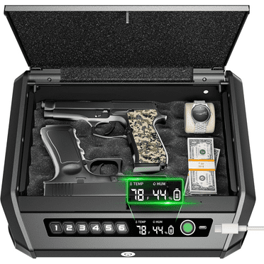 Biometric Fingerprint 5 Gun Safe, Quick Access Digital Gun Safe for ...