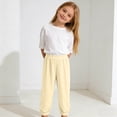 BXSRUTA Kids Ribbed Jogger Pants Elastic Waist Cuffed Ankle Casual ...
