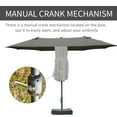 Outsunny 15' Steel Rectangular Patio Umbrella, Double Sided, Crank ...