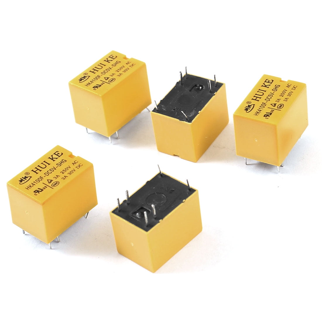 5 Pcs 6 Pins SPDT PCB Power Relay DC 5V Coil 3A/DC30V 3A/AC250V ...